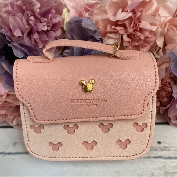 Bags | Pink Mickey Mouse Coin Purse Bag Keychain | Poshmark